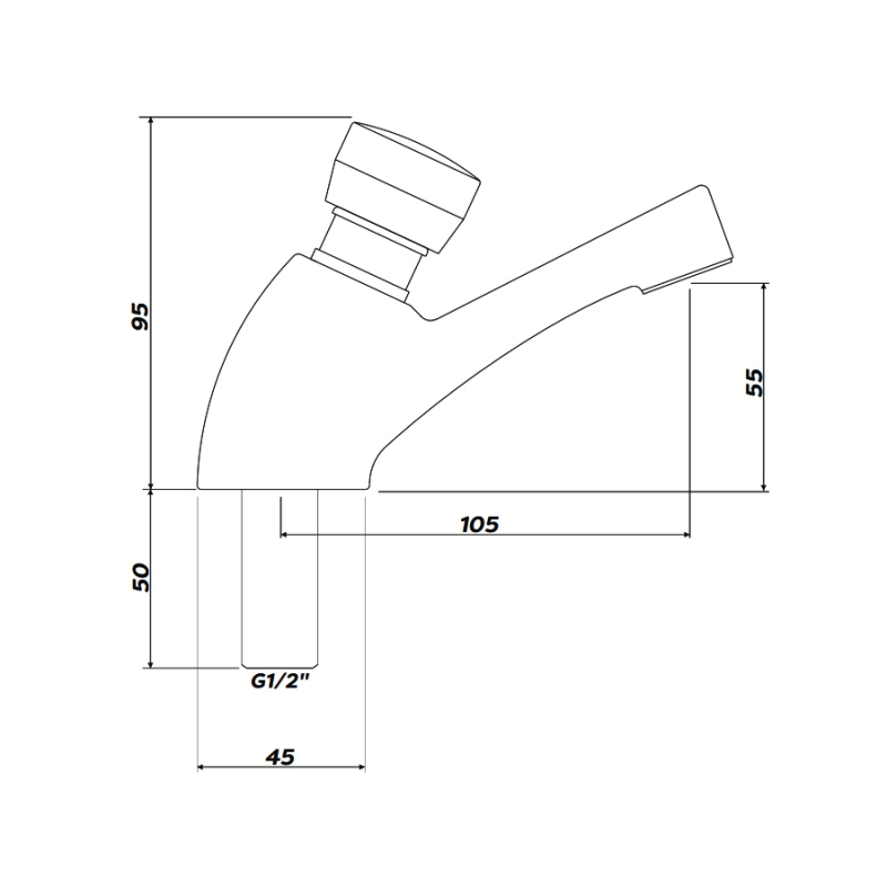 Inta Non-Concussive Basin Tap (Single) | NC160CP(S) | Deck Mounted | Chrome