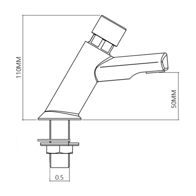 Inta Non-Concussive Basin Taps (Pair) | NC185CP | Deck Mounted | Chrome