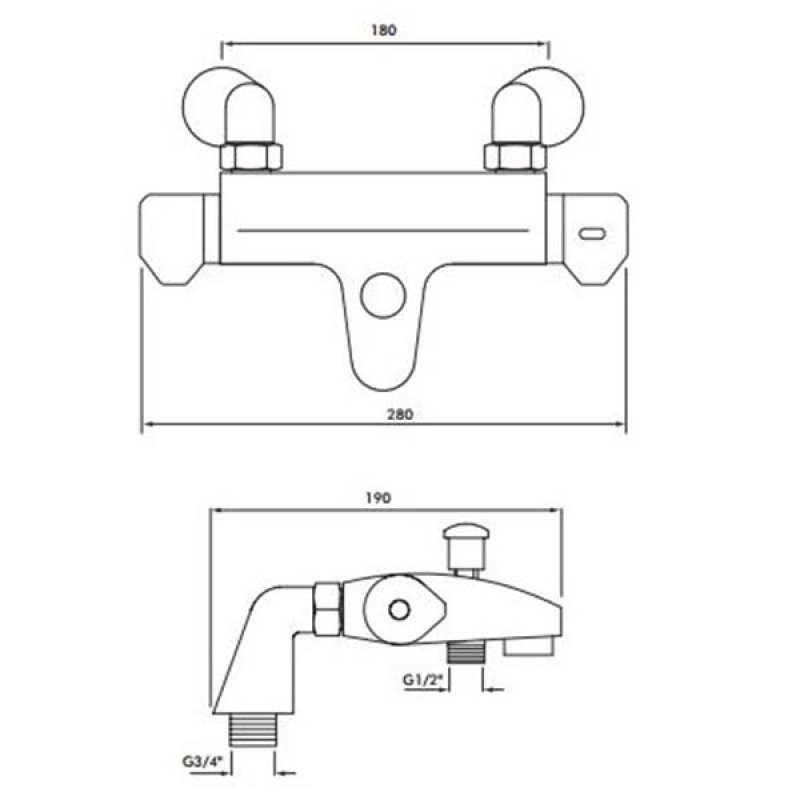 Inta Plus Bath Shower Mixer | 922245CPB | Deck Mounted | Various
