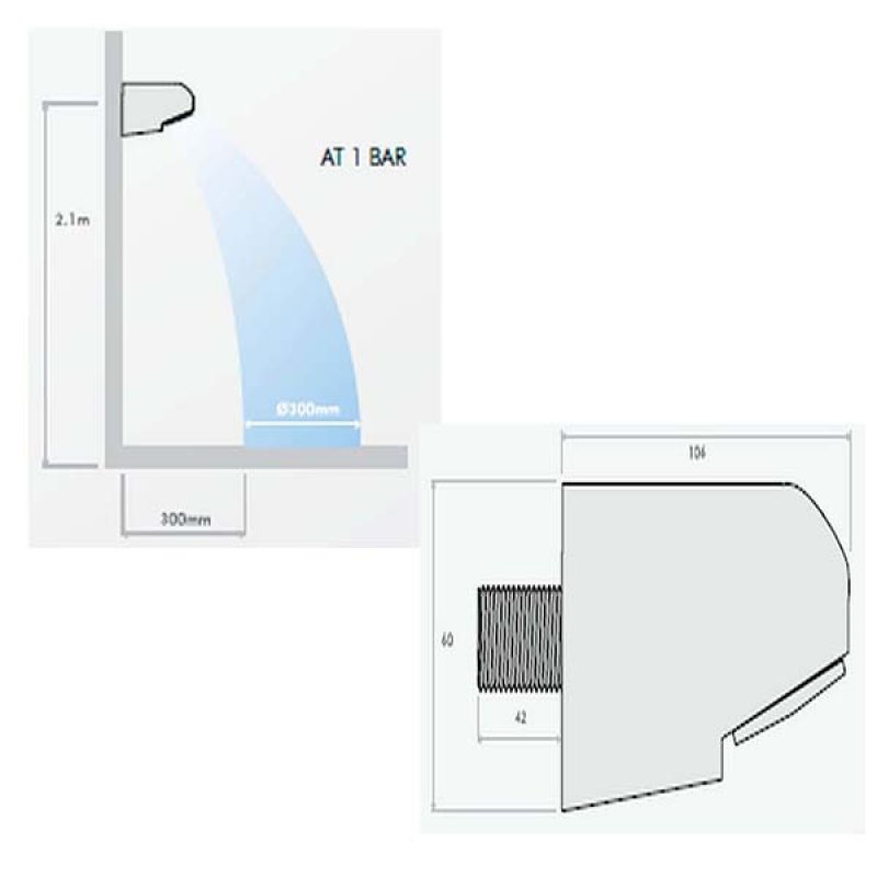 Inta Vandal Resistant Shower Head | VR996CP | Brass | Chrome