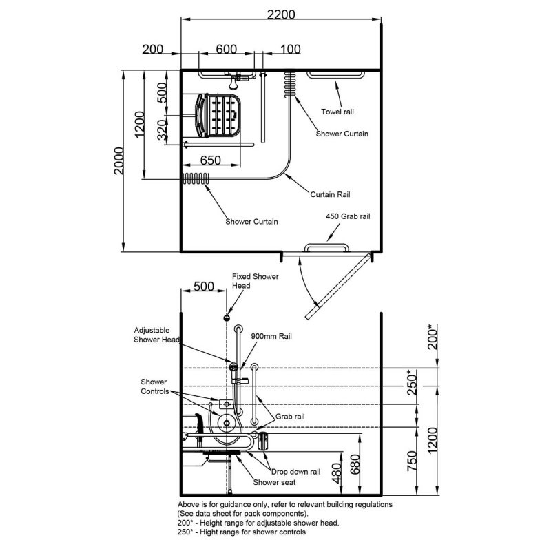 NYMAS Doc M Pack | 230404/GY | Shower Room | Grey