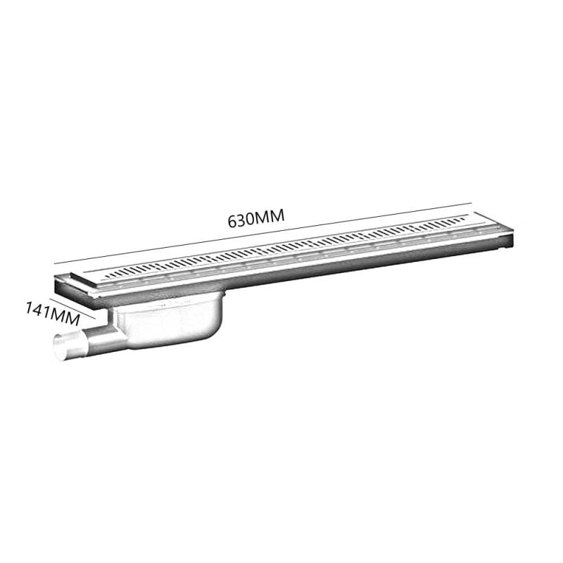Purus Living Linear Parallel Drain | 52741 | Polished Stainless Steel