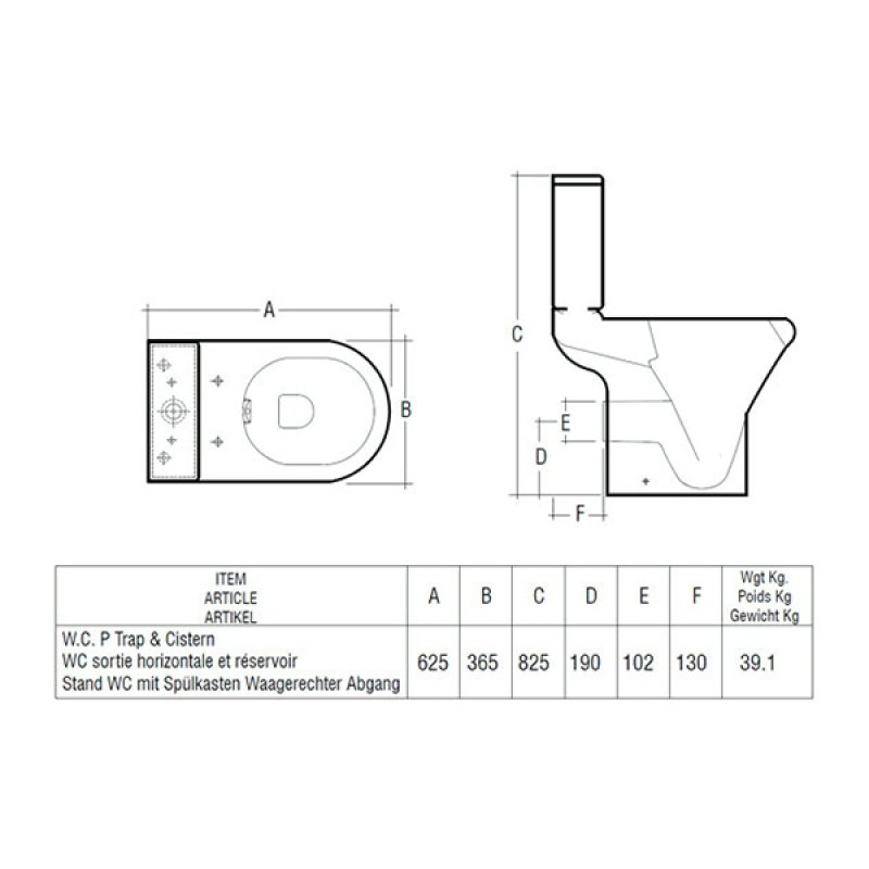 RAK Ceramics Compact Toilet | CO30AWHA + CO10AWHA | Close Coupled | White