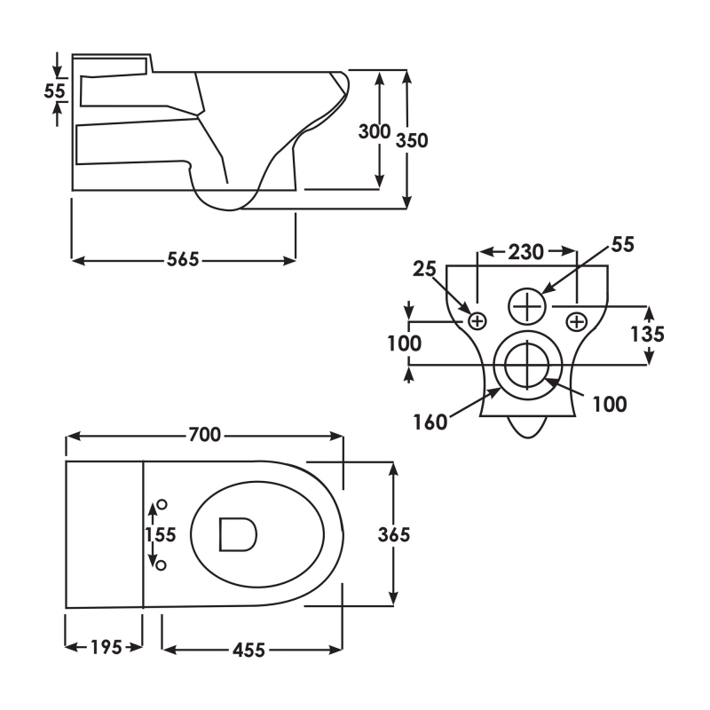 RAK Ceramics Compact Toilet | CO23AWHA | Wall Hung | Alpine White