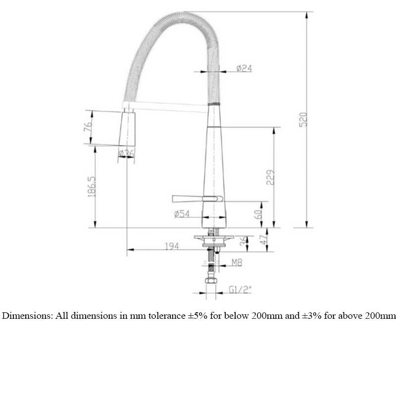 RAK Ceramics Kitchen Sink Mixer | RAKKIT011 | Deck Mounted | Chrome
