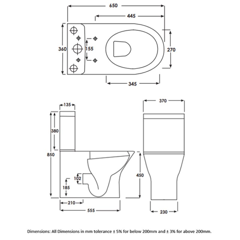 RAK Ceramics Resort Toilet | RSTBTWPAKMX-013 | Close Coupled | Alpine White