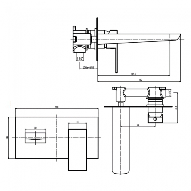 Sagittarius Ravenna Bath Filler | RA/117/C | Deck Mounted | Chrome