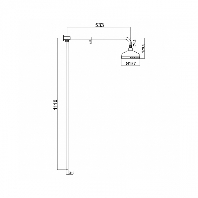 Sagittarius Rigid Riser Shower Kit | RR/661/C | Traditional | Chrome