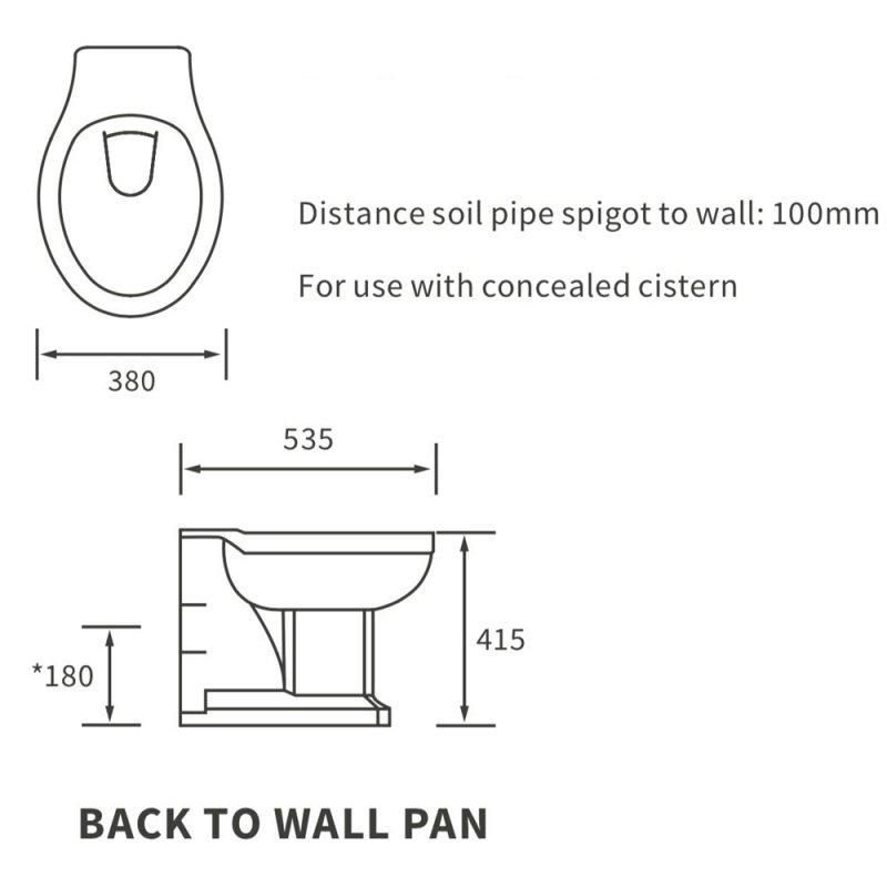 Signature Aphrodite Toilet | SIGN1902 | Back To Wall | White