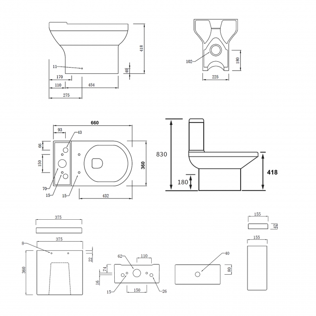 Signature Babylon Toilet | SIGN1914 | Close Coupled | White