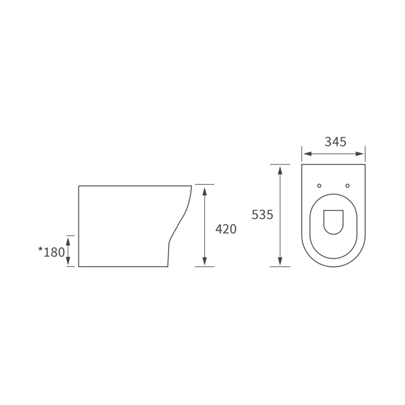 Signature Como Toilet | SIGN106141 | Back to Wall | White