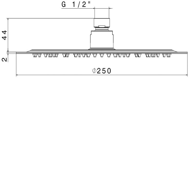 Signature Timea Round Shower Head | DICM0478 | 250mm | Black