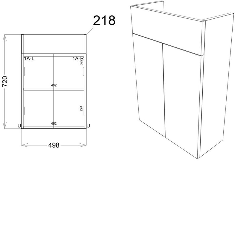 Signature Oslo Vanity Unit | 500mm | SIGN2649 | Nebraska Oak