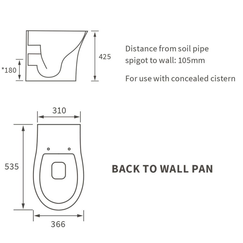 Signature Toilet | SIGN100525 | Back To Wall | White