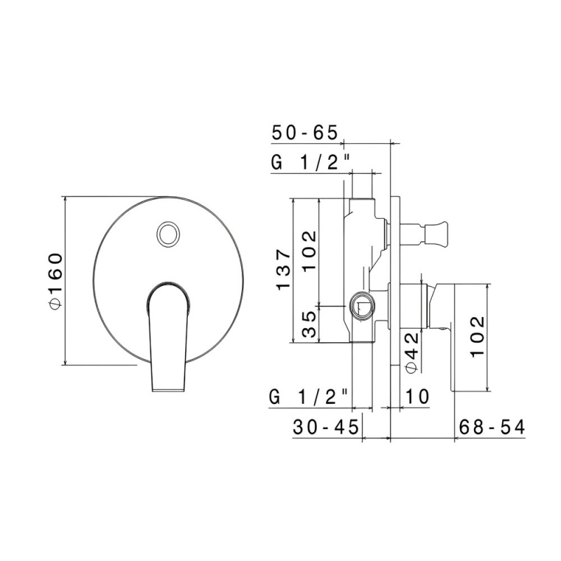 Vema Timea Shower Valve | DICM0422 | Concealed | Chrome