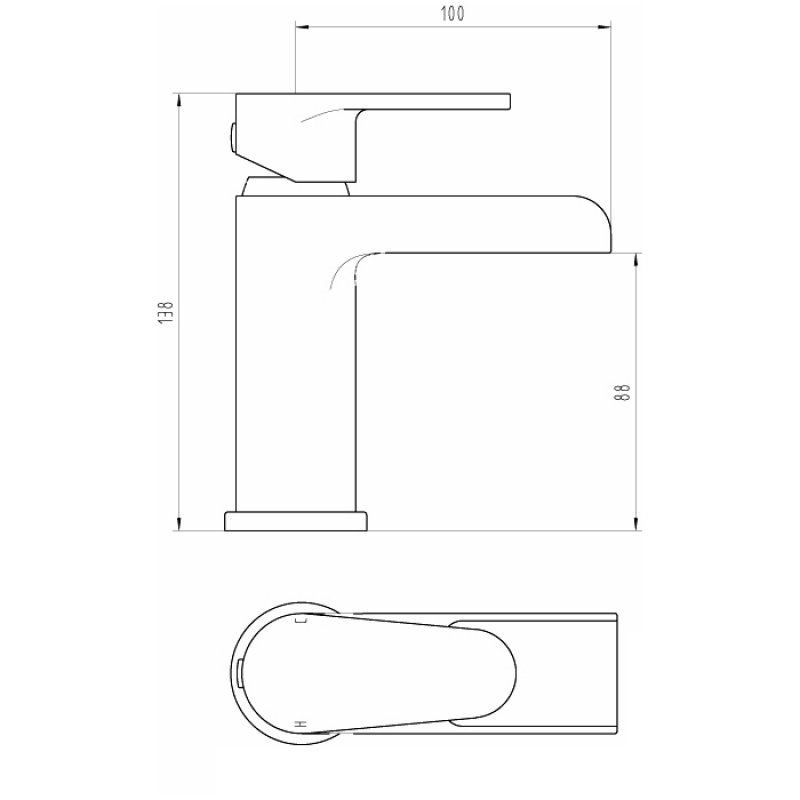 Verona Cascade Basin Mixer | VBS04 | Deck Mounted | Chrome