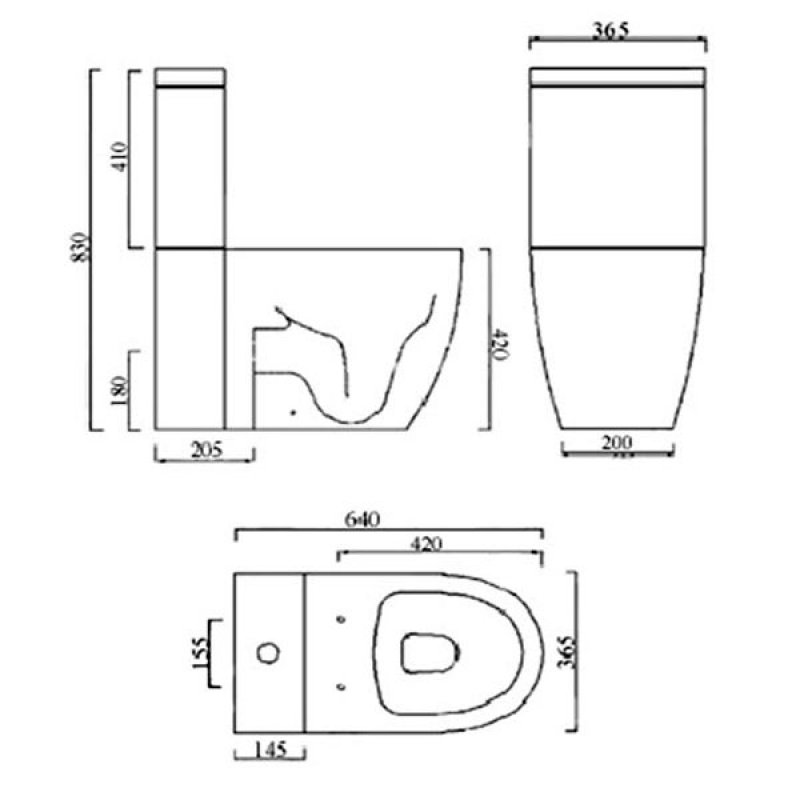 Verona Emma Toilet | BIQR5PAN+BIQR5CIST+BIQR5SEAT | Close Coupled | White