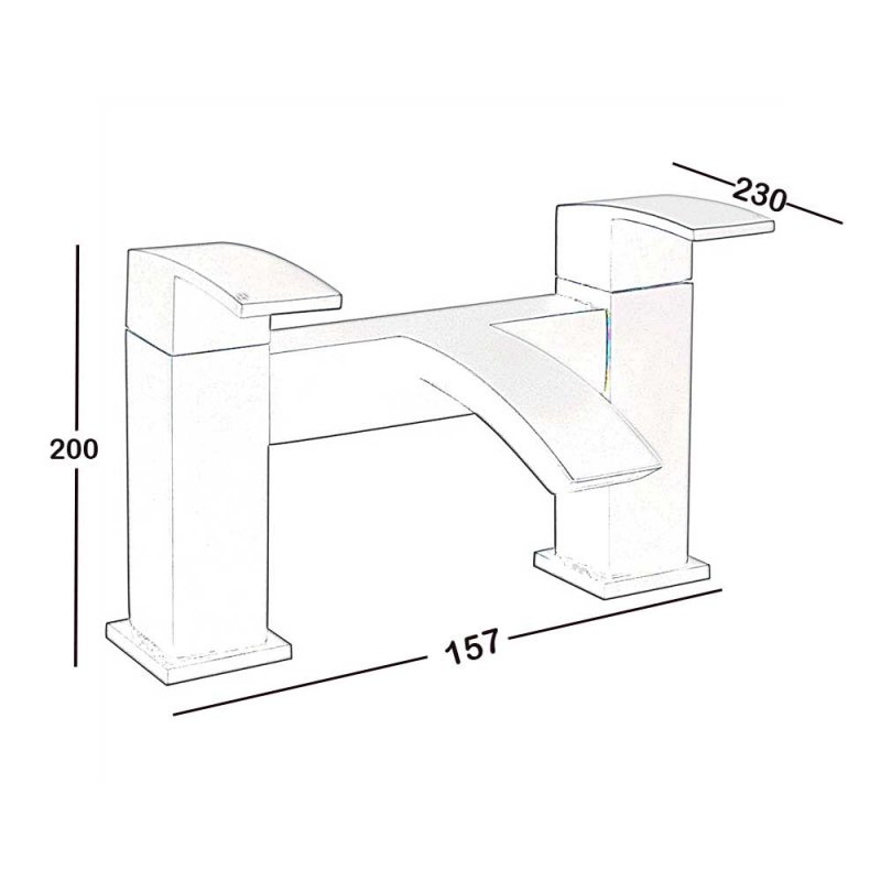 Verona Onyx Bath Filler | BIQONY02 | Pillar Mounted | Matt Black