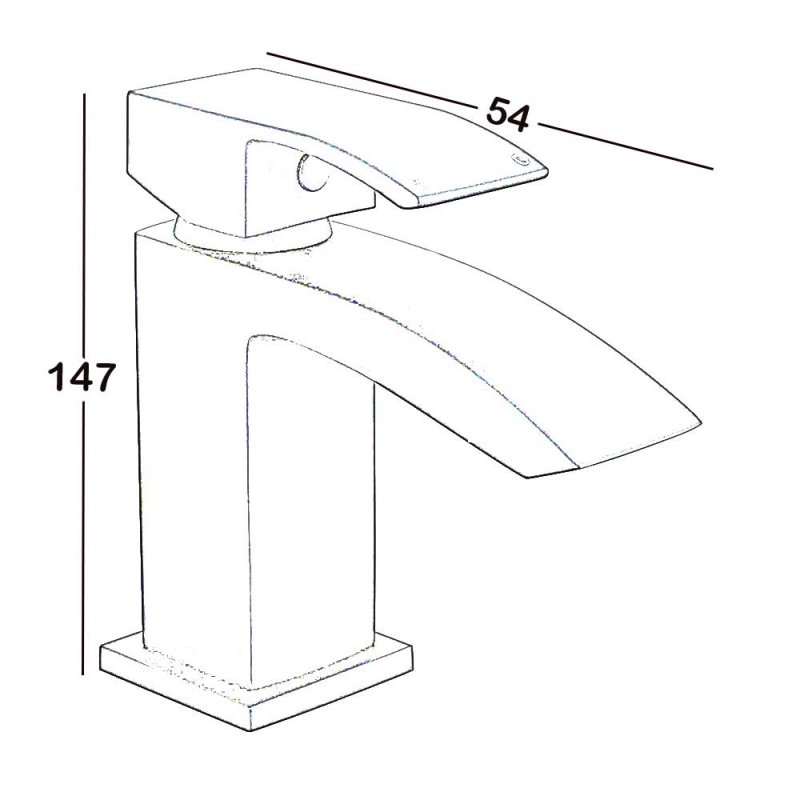 Verona Onyx Basin Mixer Tap | BIQONY03 | Deck Mounted | Matt Black