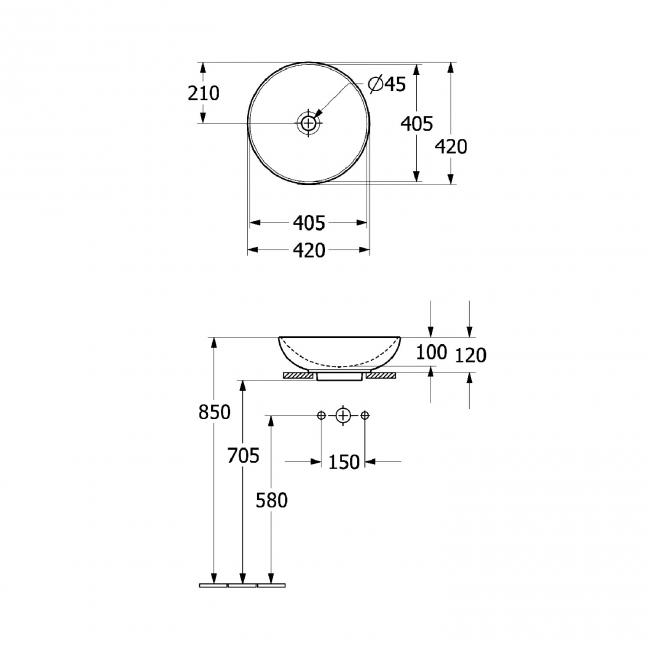 Villeroy & Boch Loop & Friends Basin | 4A460001 | 420mm | 0TH