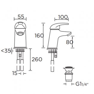 Bristan Java Basin Mixer | J BAS C | Deck Mounted | Chrome