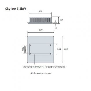 Smiths Skyline Fan Convector | High Level | HPSK40003 | Electric