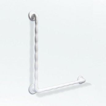 AKW Plastic Grab Rail | 01630WH | Angled | White