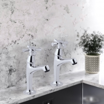 Deva Milan Sink Taps (Pair) | MILAN 103 | Deck Mounted | Chrome