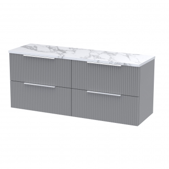 Hudson Reed Fluted Vanity Unit | 1200mm | DFF293LCM2 | Satin Grey