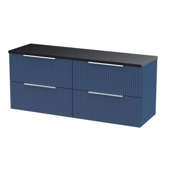 Hudson Reed Fluted Vanity Unit | 1200mm | DFF393LSB2 | Satin Blue