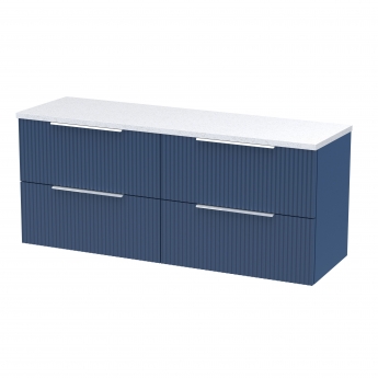 Hudson Reed Fluted Vanity Unit | 1200mm | DFF393LSW2 | Satin Blue