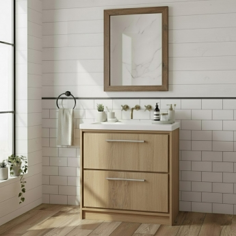 Hudson Reed Lille Vanity Unit | 800mm | LIL3035K | Bleached Oak
