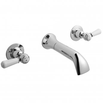 Hudson Reed Topaz Lever Basin Taps (Pair) | BC301DL | Deck Mounted | Chrome