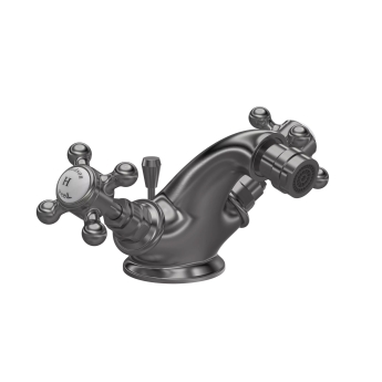 Hudson Reed Topaz Bidet Mixer Tap | BC706HX | Deck Mounted | Brushed Pewter