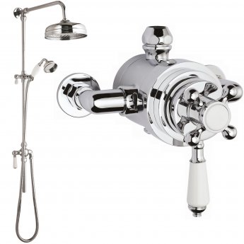 Hudson Reed Traditional Exposed Shower | TSVT104+AM312 | 2 Outlet | Chrome