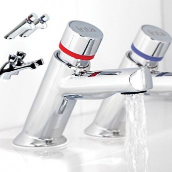 Inta Non-Concussive Basin Taps (Pair) | NC162CP | Deck Mounted | Various