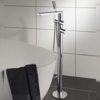 Just Taps Plus Hugo Bath Shower Mixer | 71434 | Floor Mounted | Chrome