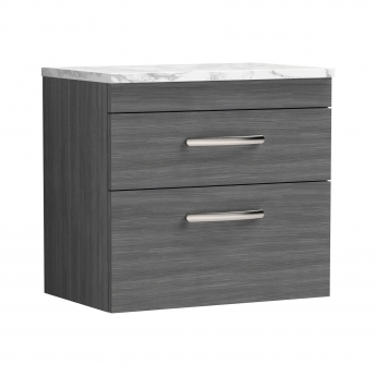 Nuie Athena Vanity Unit | 600mm | ATH046LCM | Anthracite Woodgrain