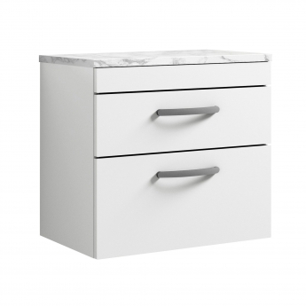 Nuie Athena Vanity Unit | 600mm | ATH048LCM | Gloss White