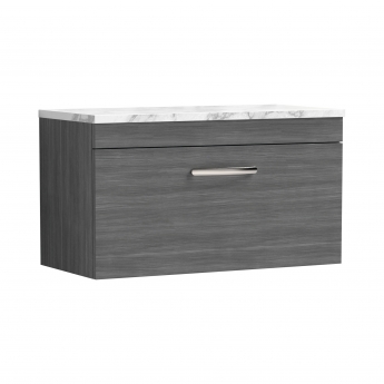 Nuie Athena Vanity Unit | 800mm | ATH060LCM | Anthracite Woodgrain