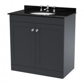 Nuie Classique Vanity Unit | 820mm | CLC1426BR3 | Satin Anthracite