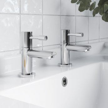 Nuie Series 2 Basin Taps (Pair) | FJ311 | Deck Mounted | Chrome