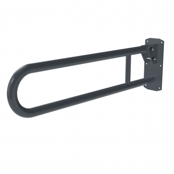 NYMAS Stainless Steel Grab Rail | 211880/DG | Hinged | Dark Grey
