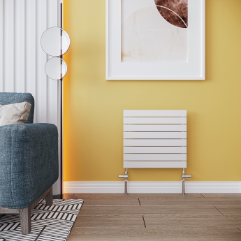 Reina Rione Designer Radiator | RND-RNE600 | 550mm x 600mm | White
