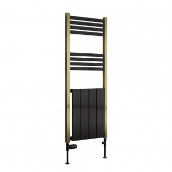 Reina York Designer Radiator | A-YRK1248G | 1200mm x 485mm | Gold/Black