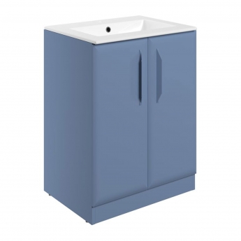 Signature Scribe Vanity Unit | 615mm | Matt Misty Blue