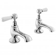 Hudson Reed Topaz Lever Bath Taps (Pair) | BC302HL | Deck Mounted | Chrome