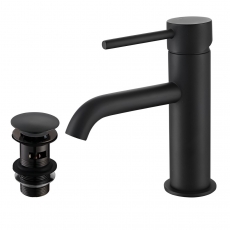Sagittarius Ergo Basin Mixer Tap | EL/186/B | Deck Mounted | Black
