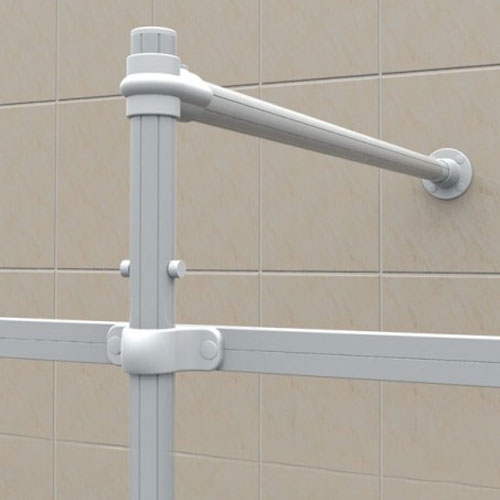 AKW Shower Curtain Rail | 1800mm | 24039 | White