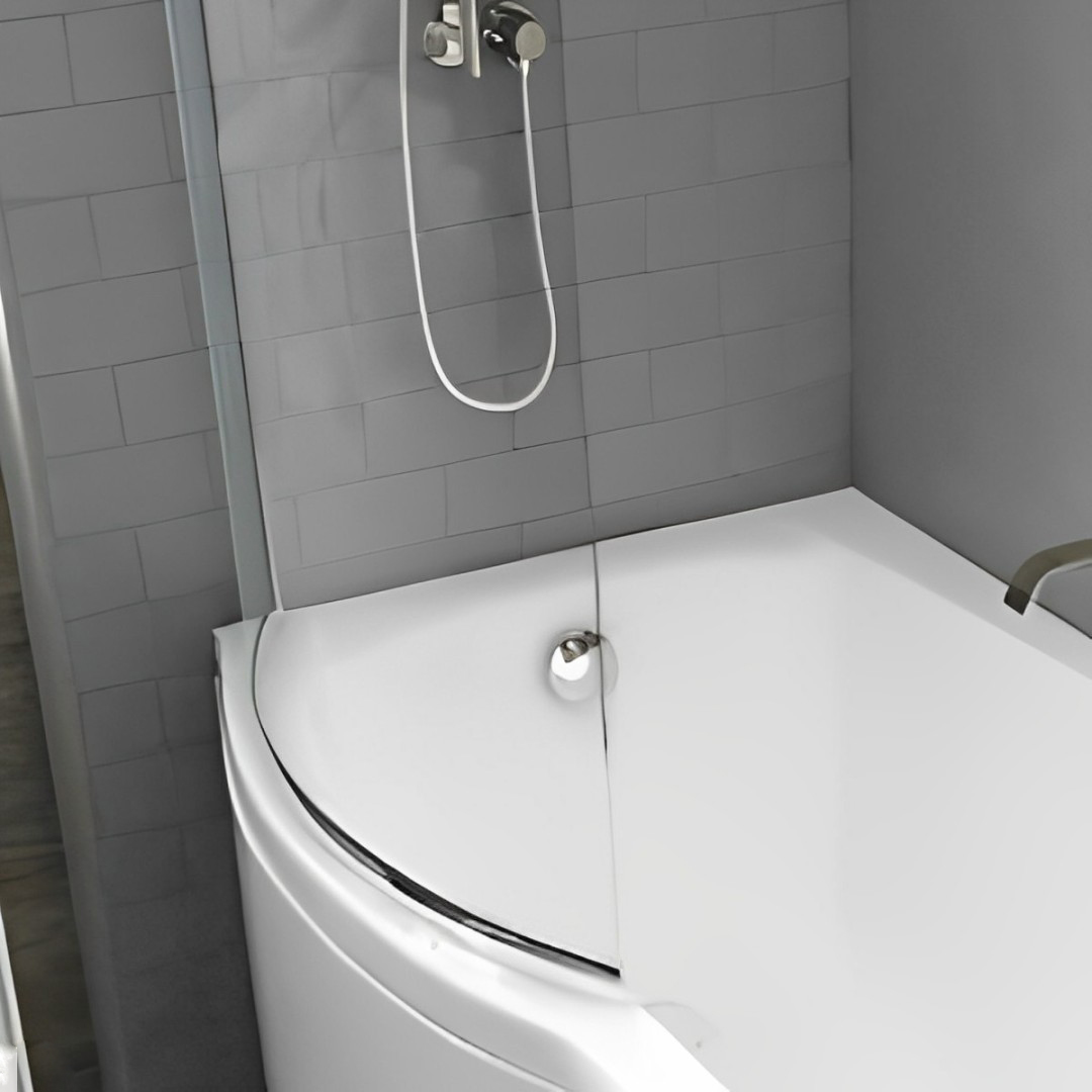 Carron Delta Shower P-Shaped Bath | 02077 | 1700mm x 700-800mm | Acrylic